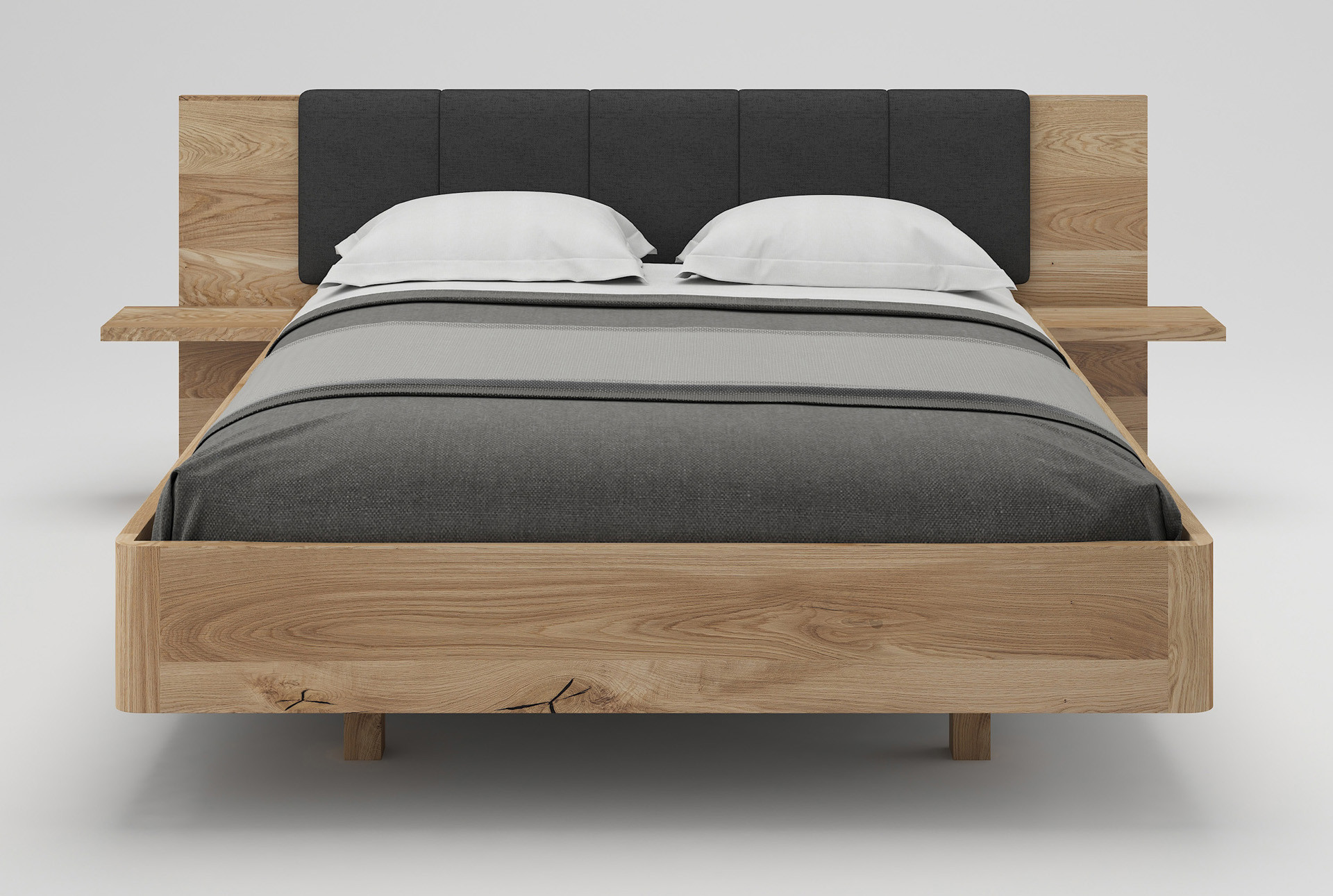 Dubová posteľ Levitujúca 01 - Woodica